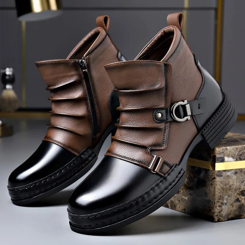 Mostelo Leather Ankle Boots with orthopedic and extremely comfortable